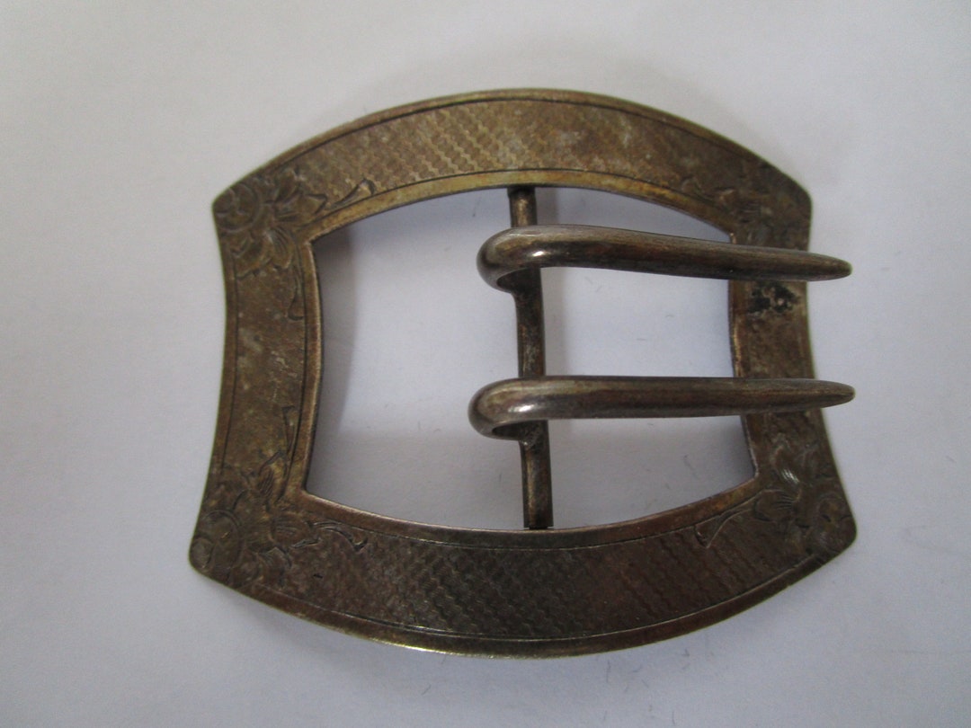 Antique Engraved Sterling Silver Ladies Dress Buckles Flowers - Etsy