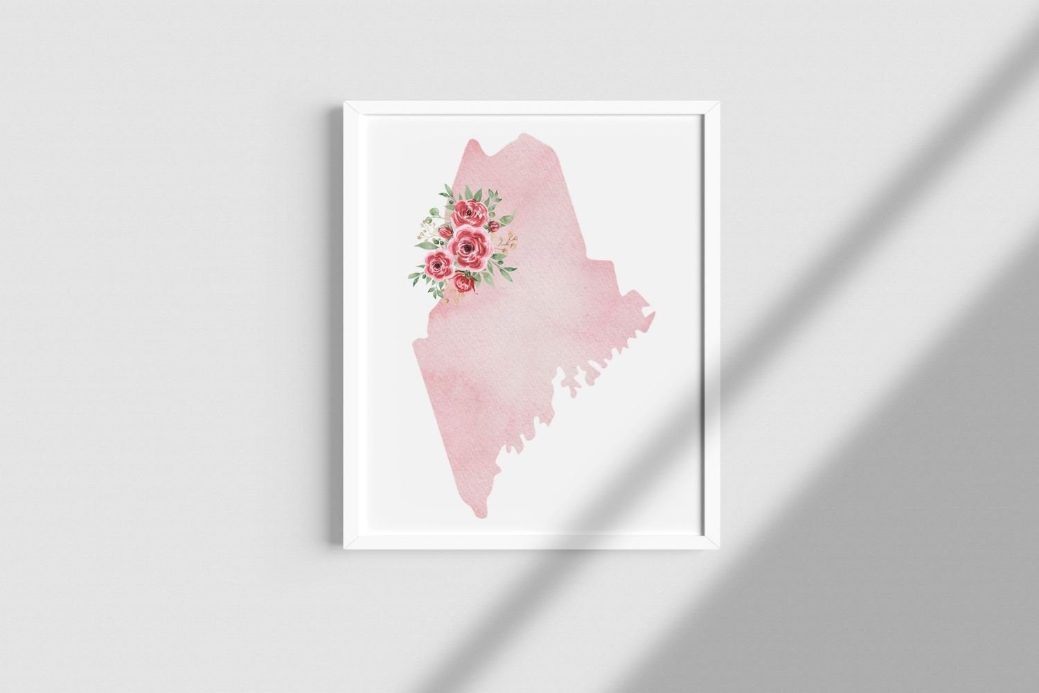 USA Map Watercolor Clipart: 50 States Floral Bundle (PNG) - Etsy