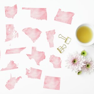 USA Map Watercolor Clipart: 50 States Sublimation Bundle (PNG) - Etsy ...