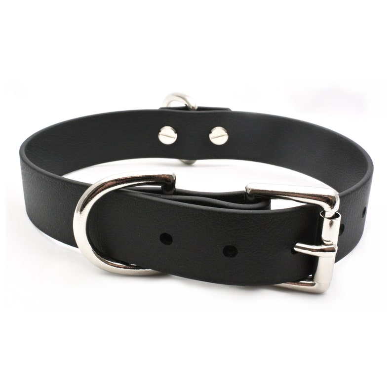 Black Vegan Leather Collar and Long Lead / Leash Set - Etsy UK