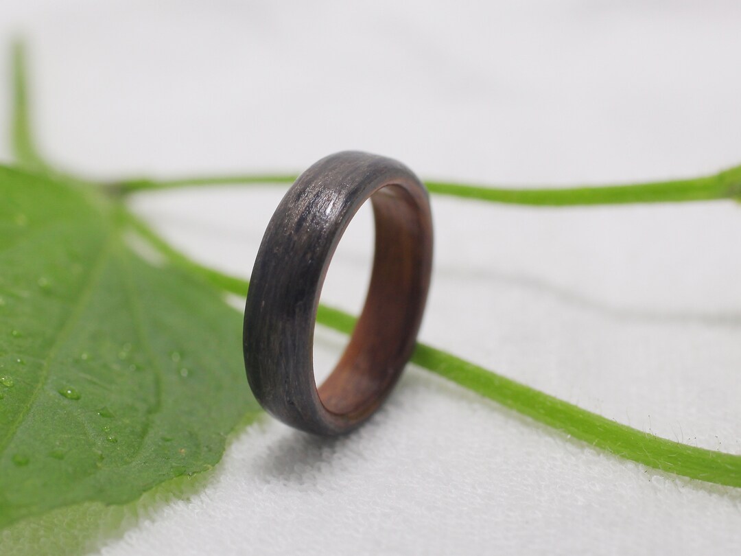 Gray Oak Wood Ring-wood Ring Men-wood Ring Women-wooden Couples Ring ...