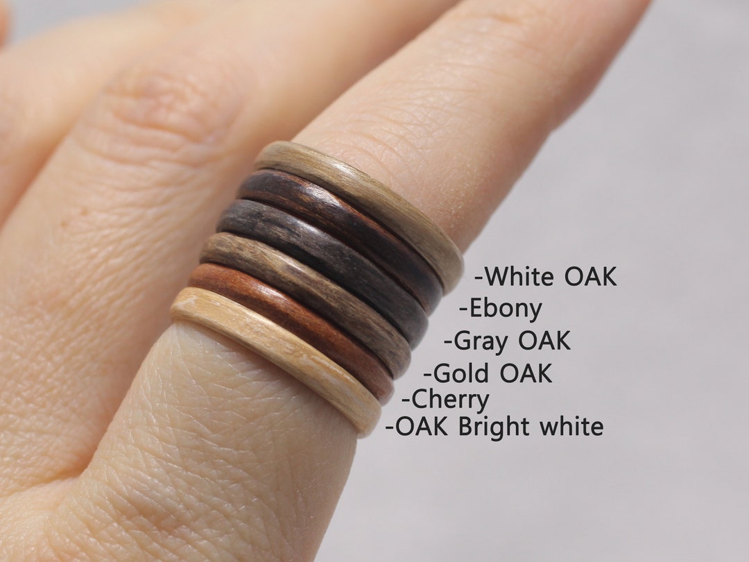 Double Wood Ring - Wood Ring Men-wood Ring Women-wooden Couples Ring ...