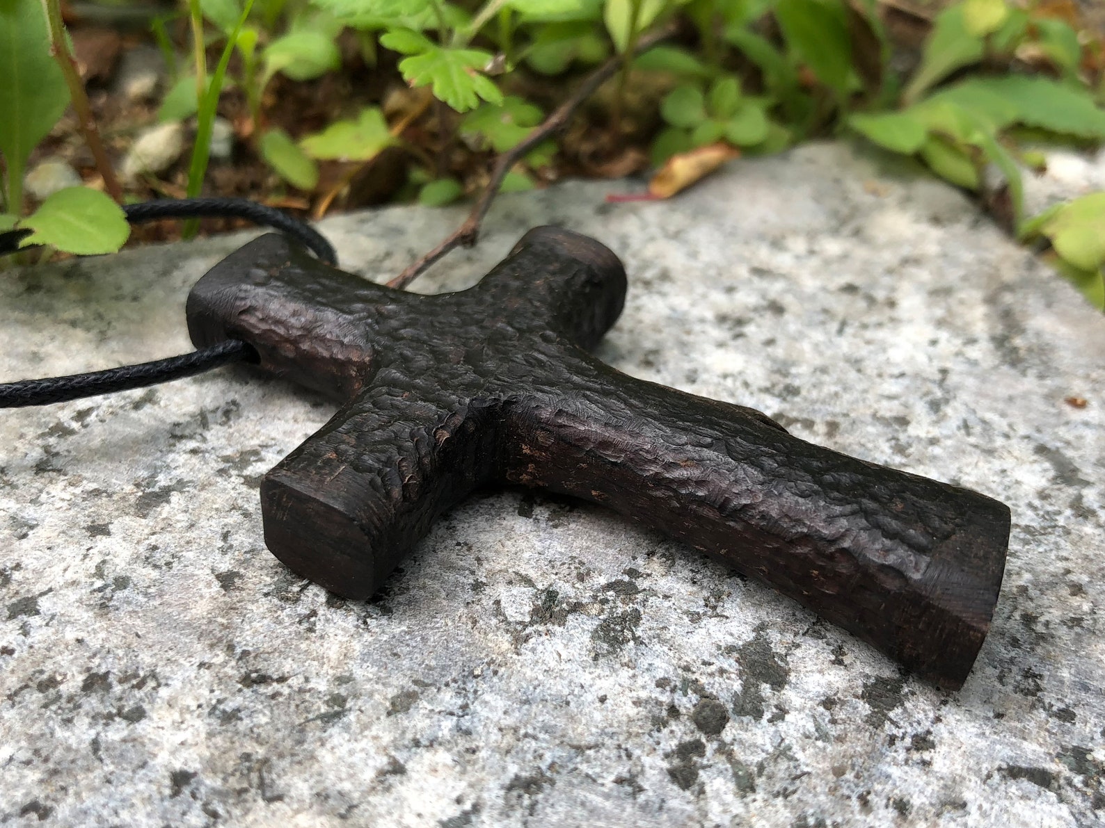 Wood Cross Necklace-africa Ebony-christmas Gift - Etsy