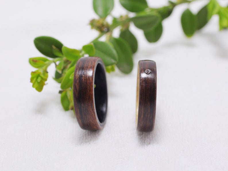 Wood Ring Set-wood Wedding Band-wood Wedding Ring-wood Ring - Etsy