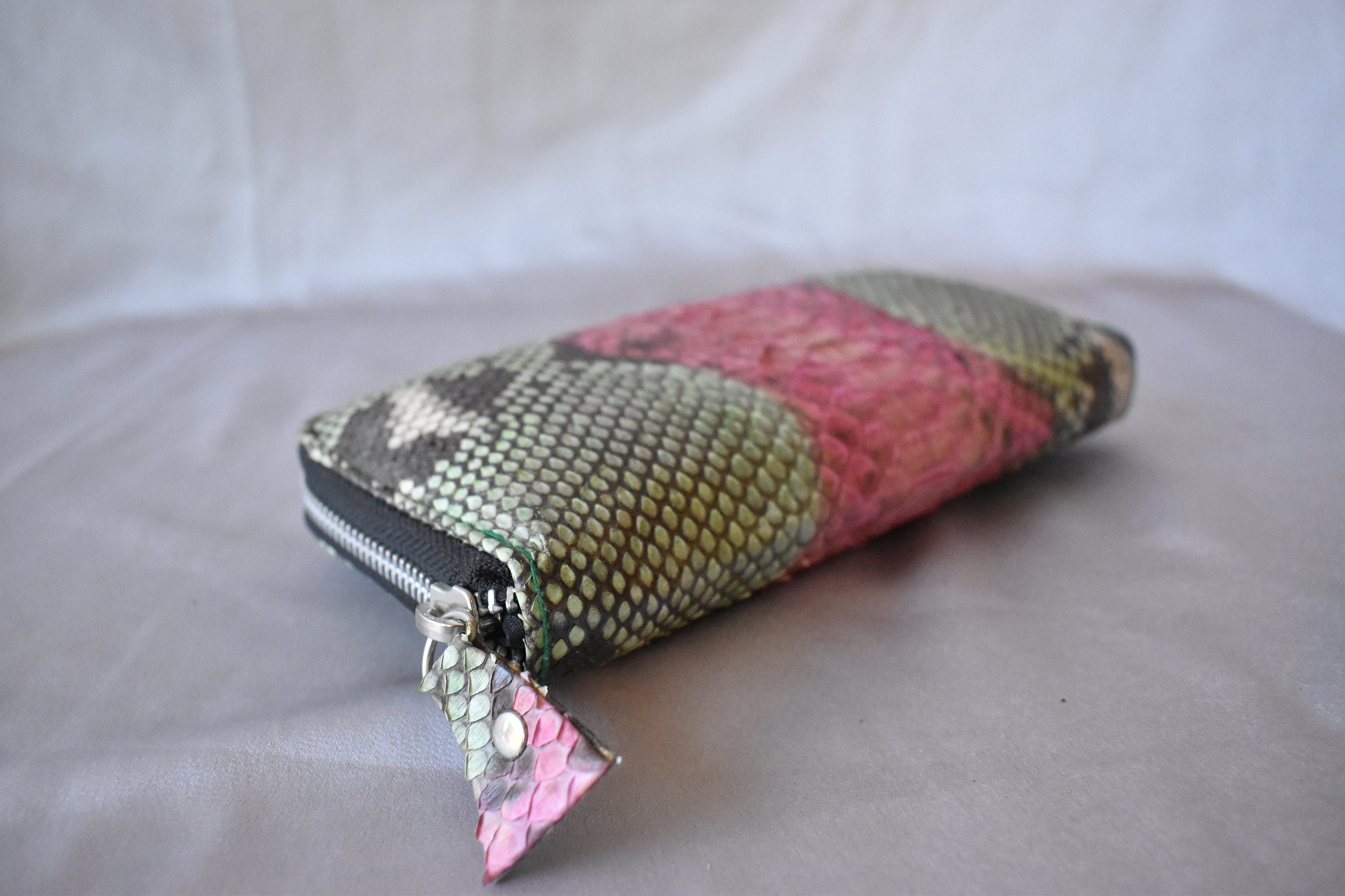 Snake skin designer wallet Genuine Python leather wallet | Etsy