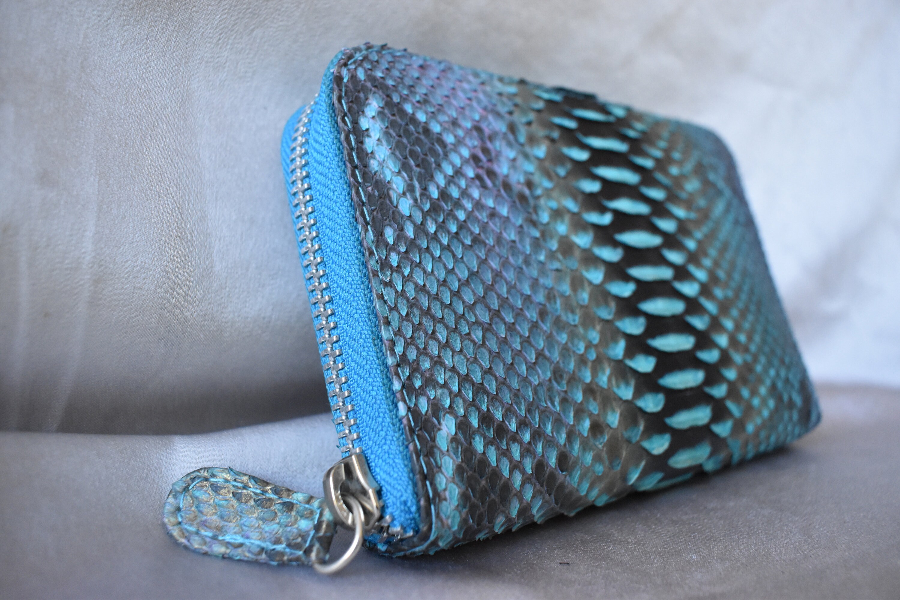 Snake skin designer wallet Genuine Python leather wallet | Etsy