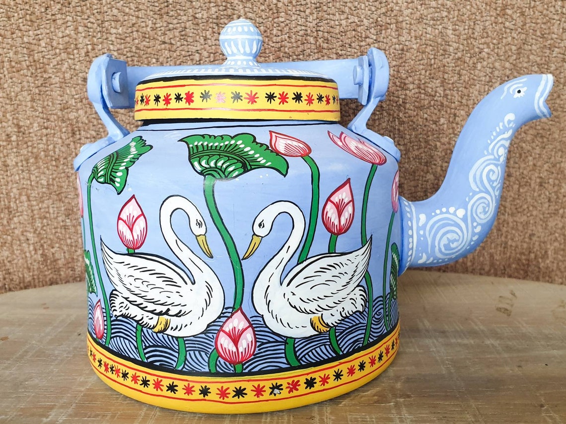 Handpainted Swan Teapot/kettle Swan Decor Kitchen Table | Etsy