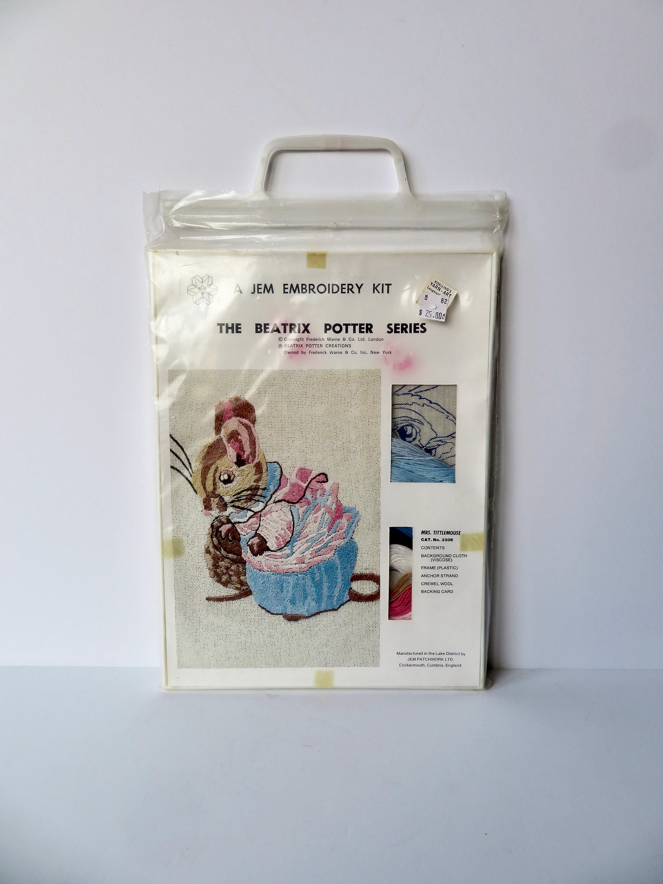 Vintage 80s 90s Jem Crewel Embroidery Kit Beatrix Potter Series Mrs ...