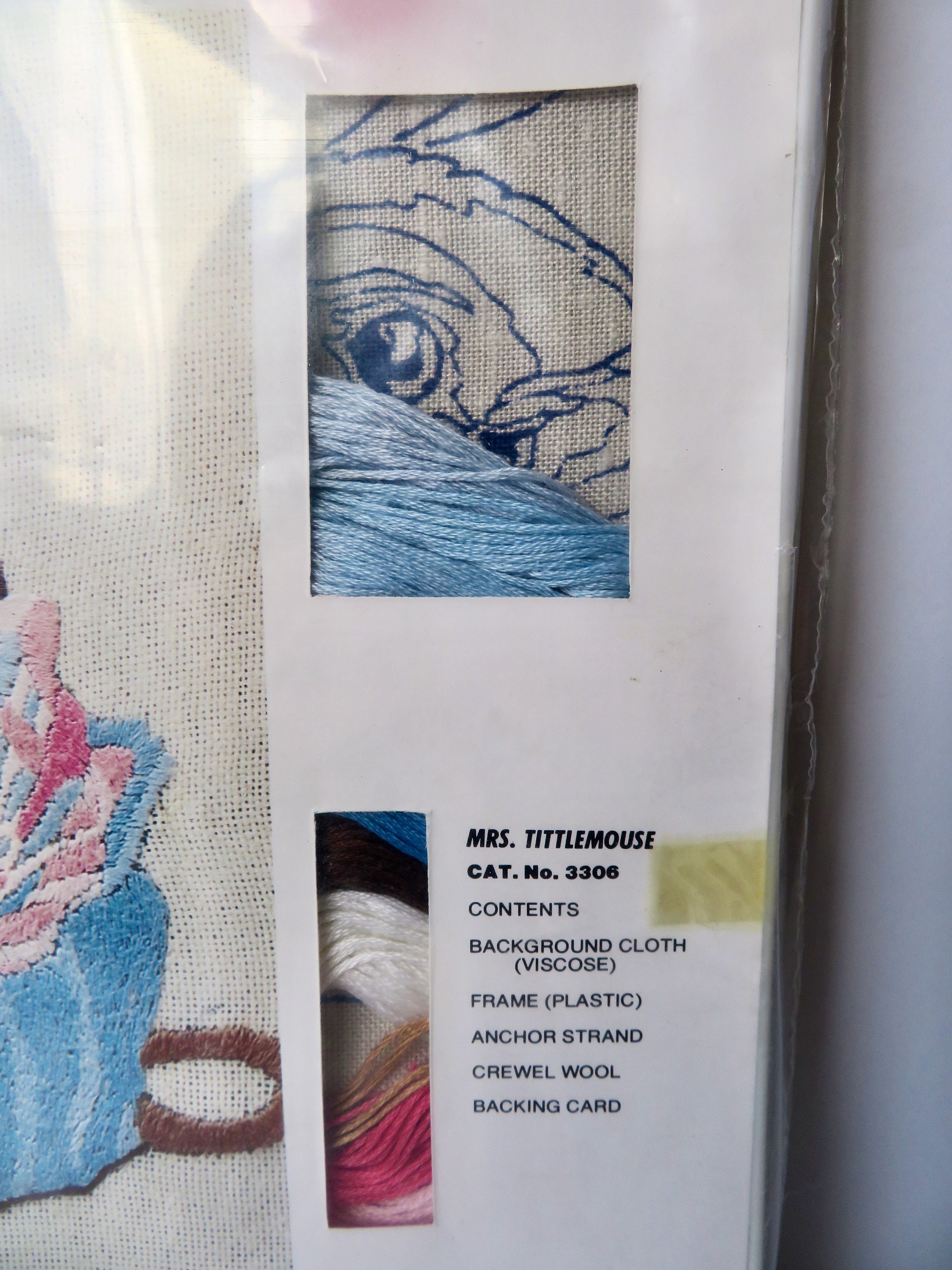 Vintage 80s 90s Jem Crewel Embroidery Kit Beatrix Potter Series Mrs ...