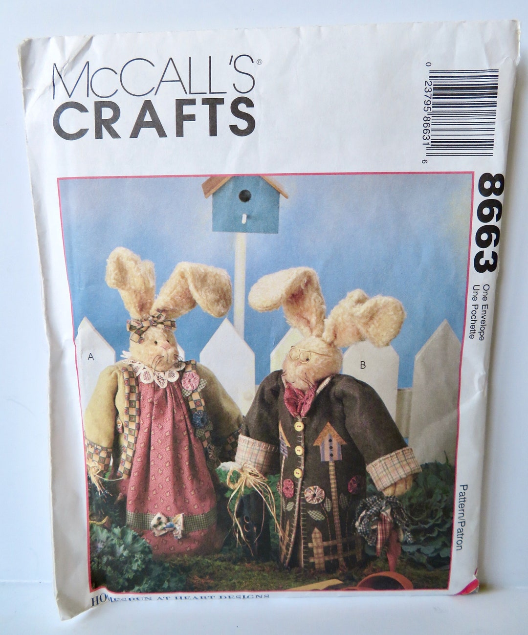 Vintage 1997 Mccalls Crafts Uncut Sewing Pattern 8663 14" Basil & Herb ...