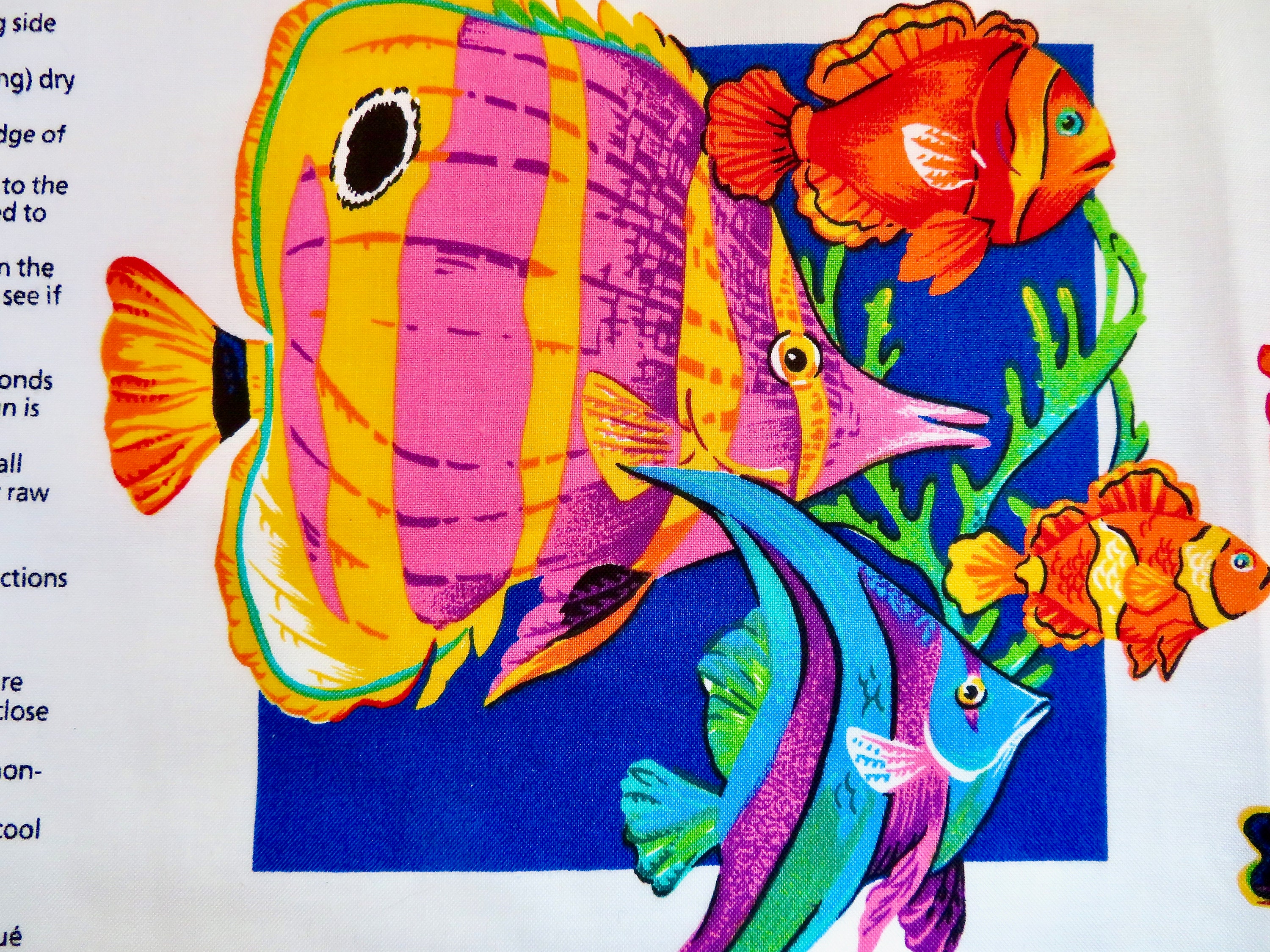 Vintage VIP Cranston Print Works Tropical Island Appliques Animals ...