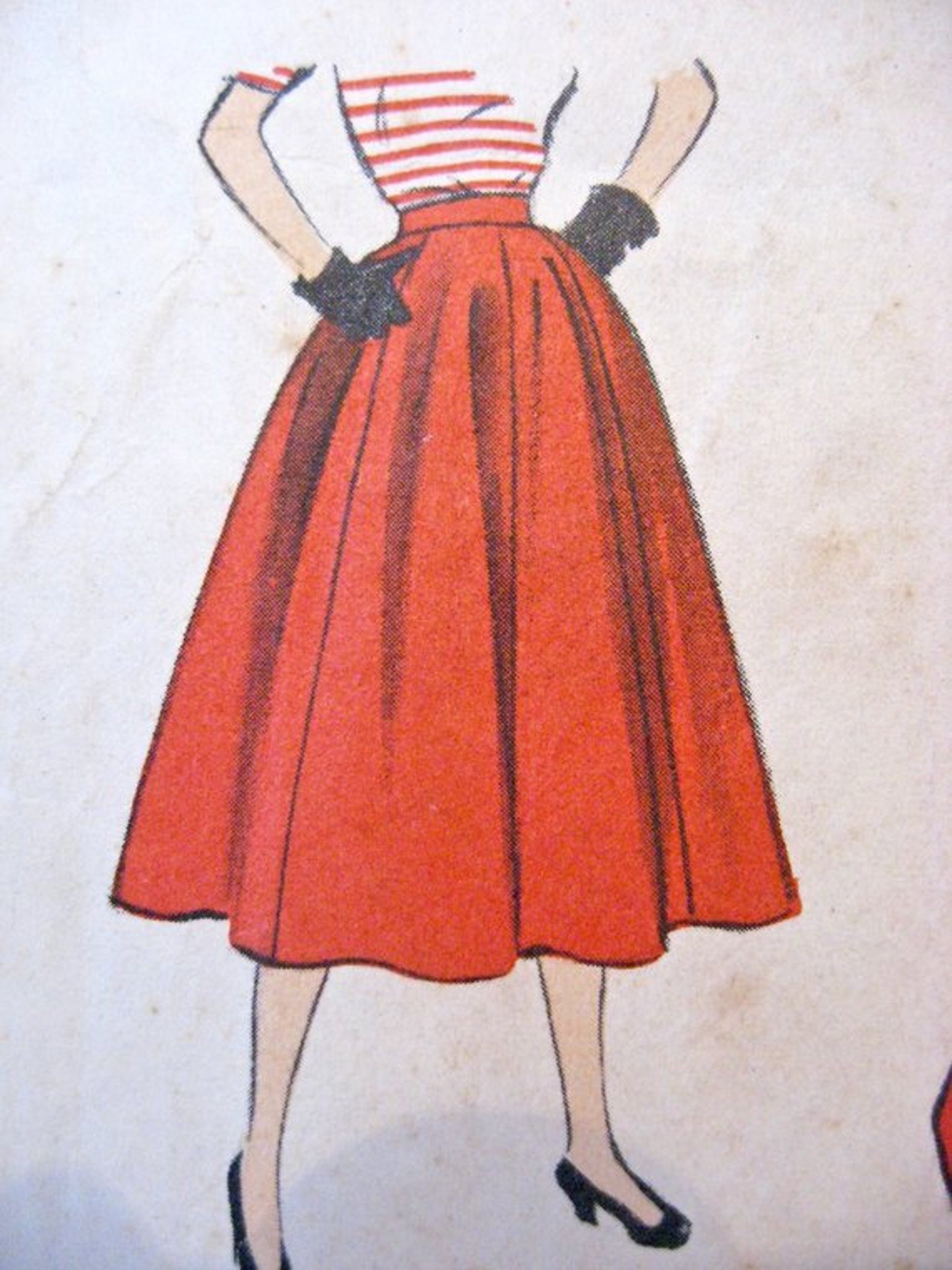 Vintage Advance Sewing Pattern 6197 1950s Sz 15 Modern Size 2 - Etsy