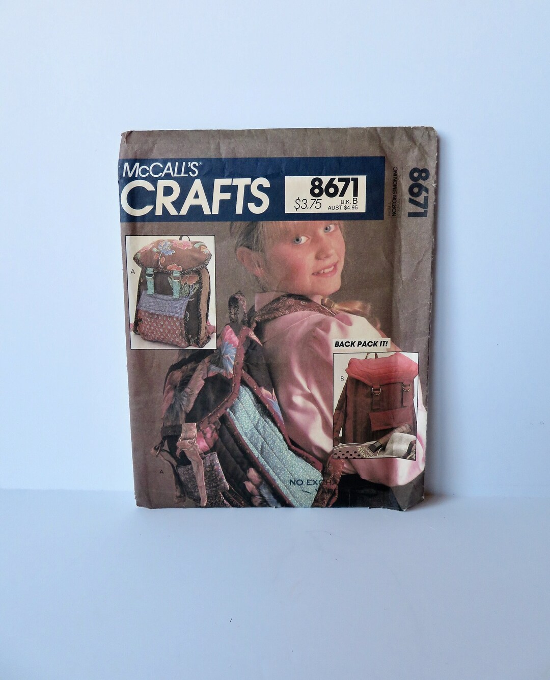 Vintage UNCUT FF Mccalls Crafts 1983 80s Sewing Pattern 8671 Patchwork ...