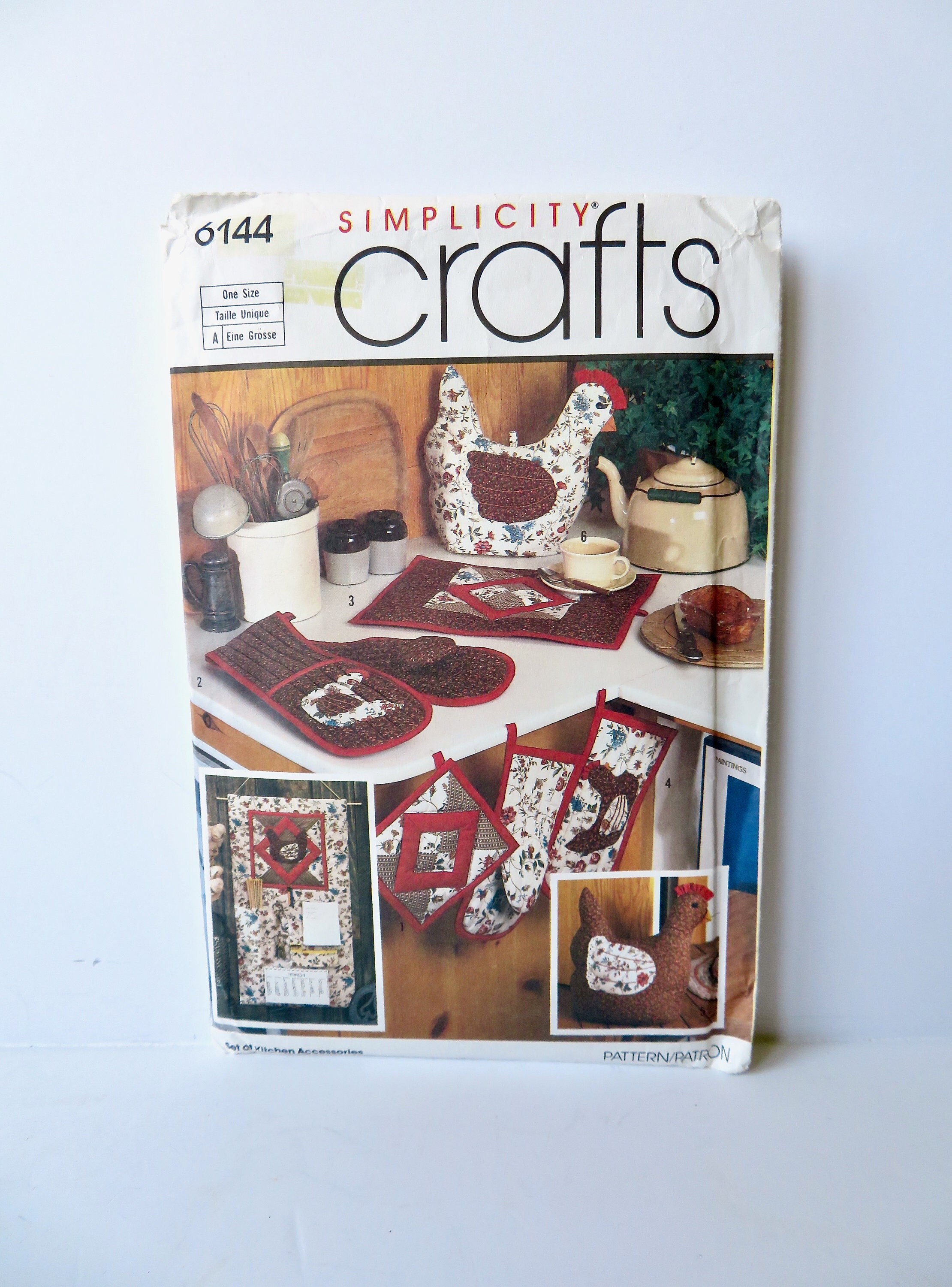 Simplicity 1988 UNCUT FF Sewing Pattern 6144 Chicken Themed - Etsy