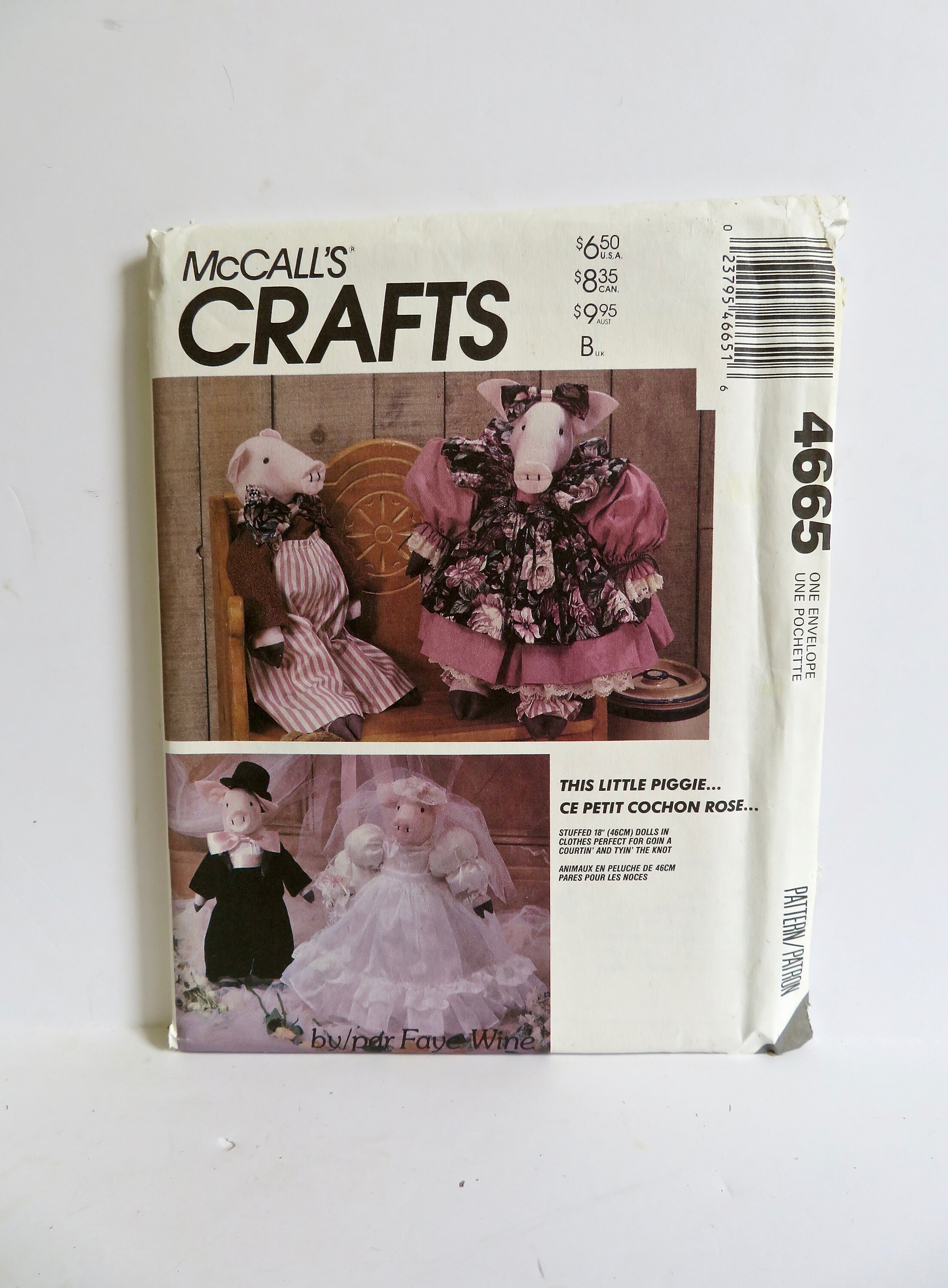 Vintage Mccalls Crafts Country Decor Stuffed Animals Pigs Boy - Etsy