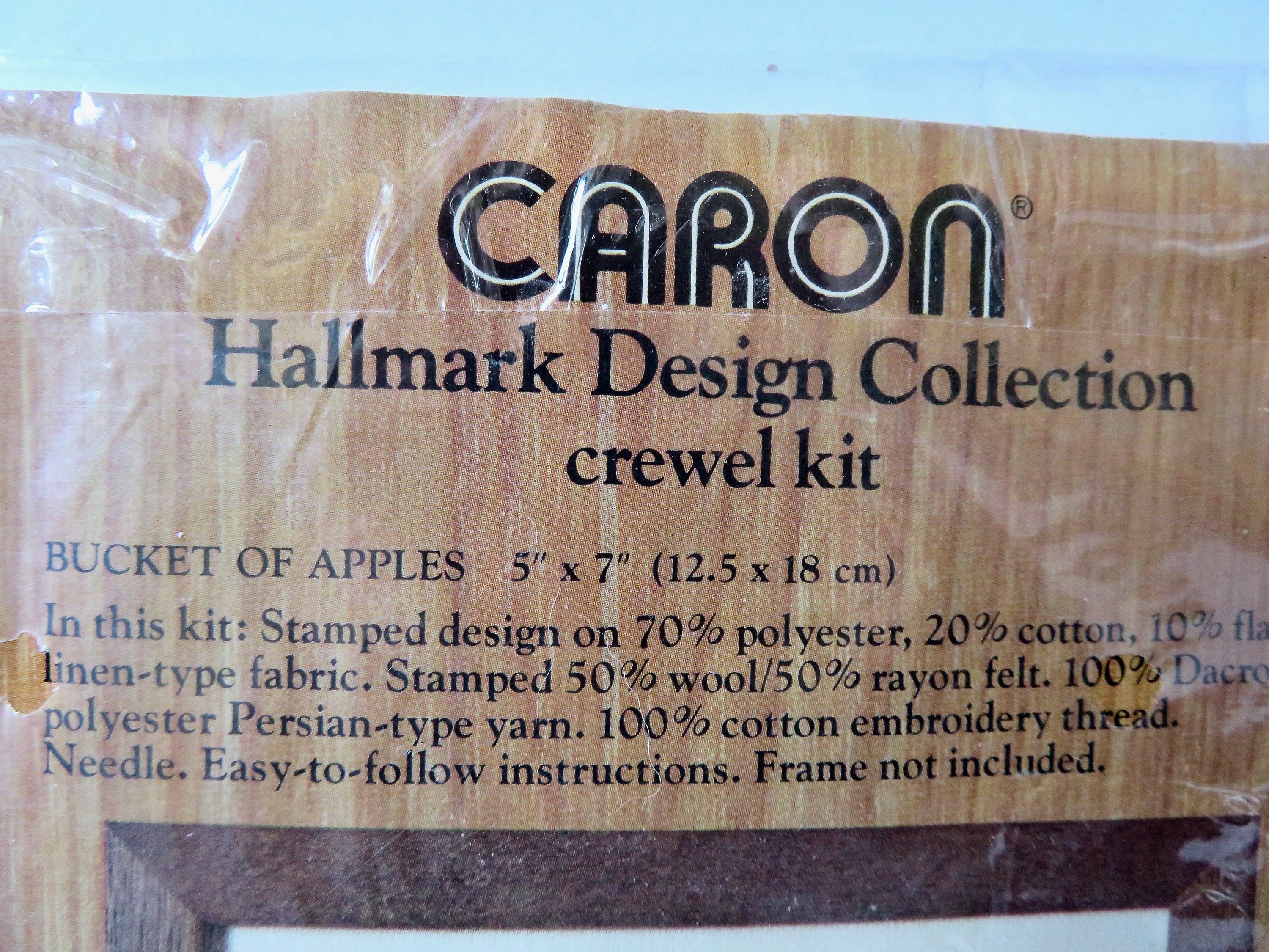 Vintage 1974 70s Caron Hallmark Design Collection Crewel Embroidery ...