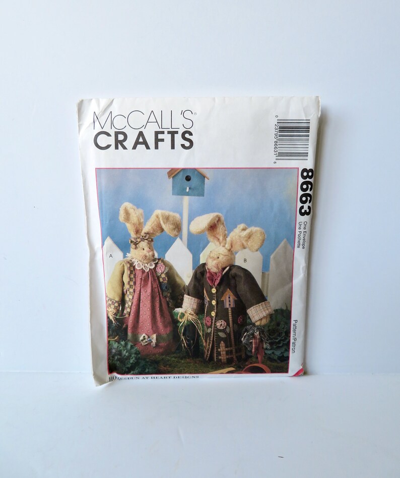 Vintage 1997 Mccalls Crafts Uncut Sewing Pattern 8663 14" Basil & Herb ...