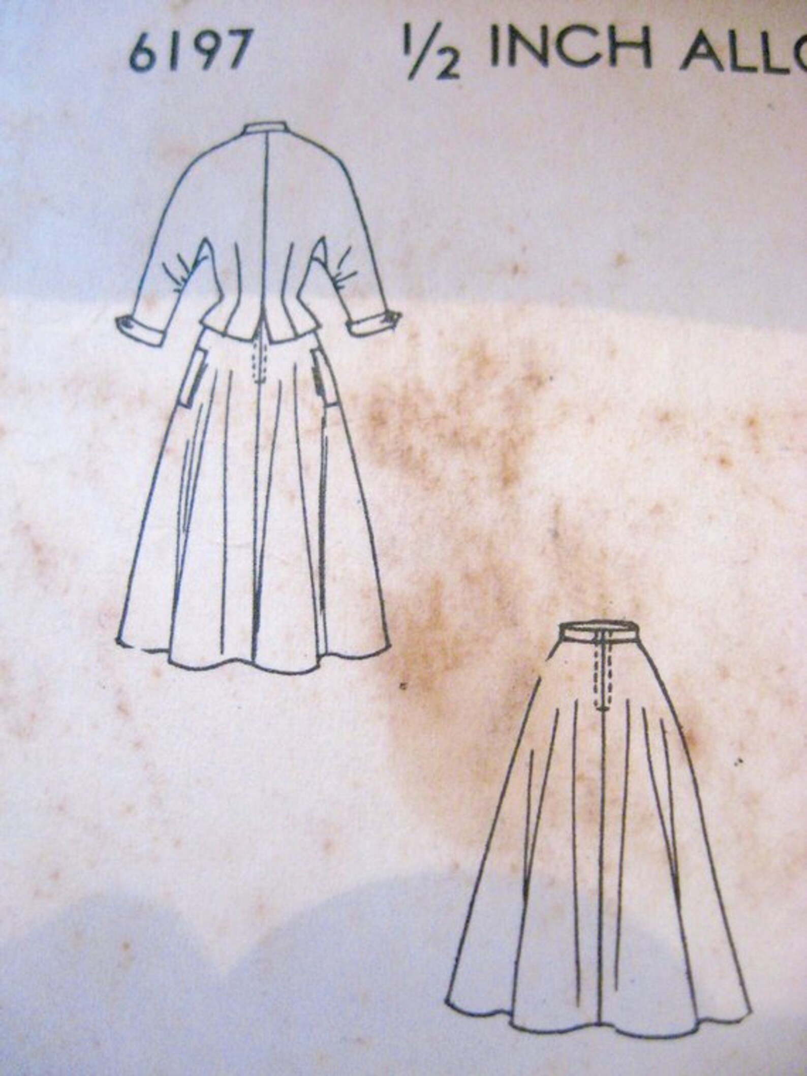 Vintage Advance Sewing Pattern 6197 1950s Sz 15 Modern Size 2 - Etsy