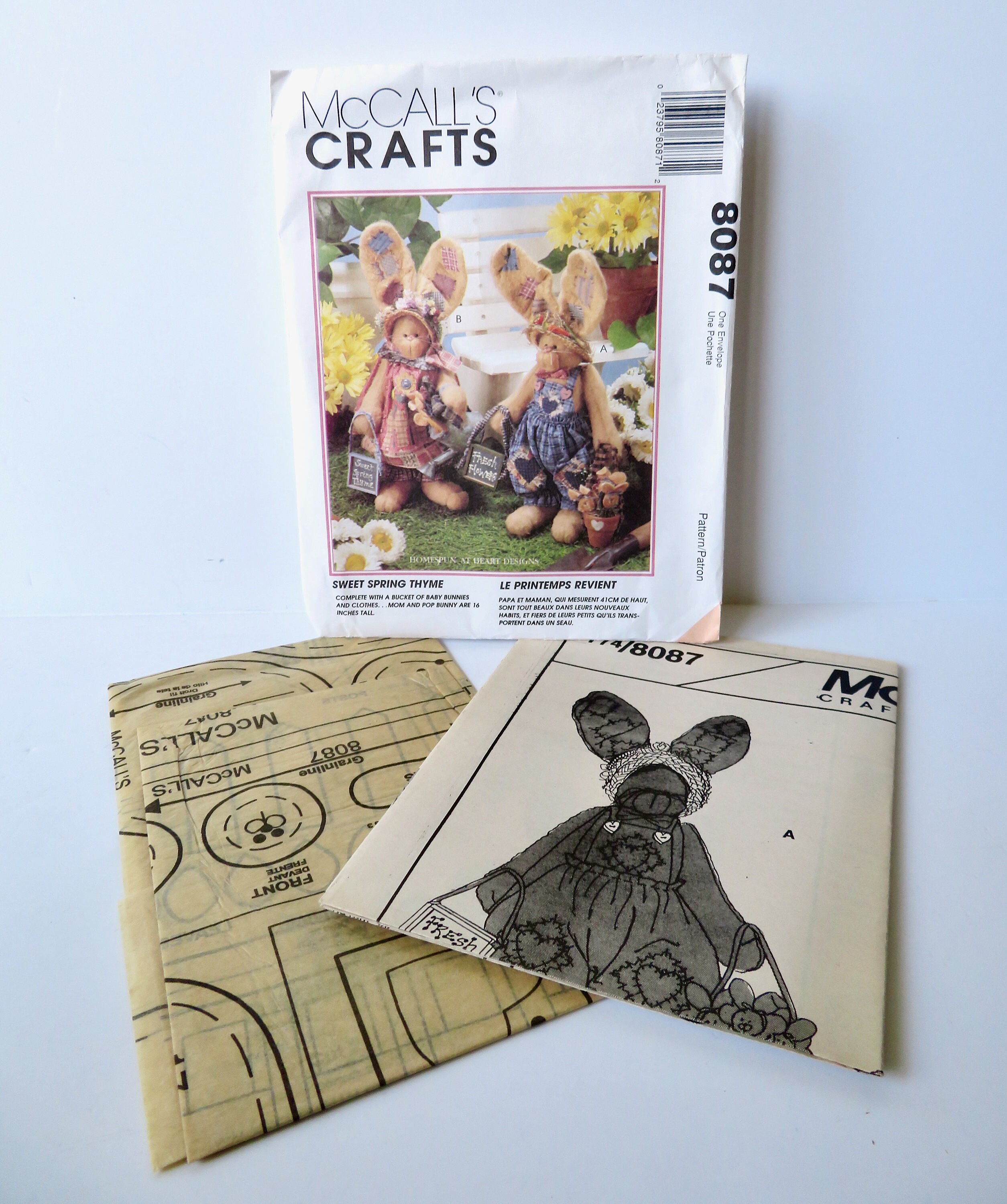 Vintage Mccalls Crafts Uncut Sewing Pattern 8087 1996 Sweet Spring ...