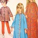 Vintage 1967 Simplicity Sewing Pattern 7371 Girls Sz 4 Breast 23" Long ...