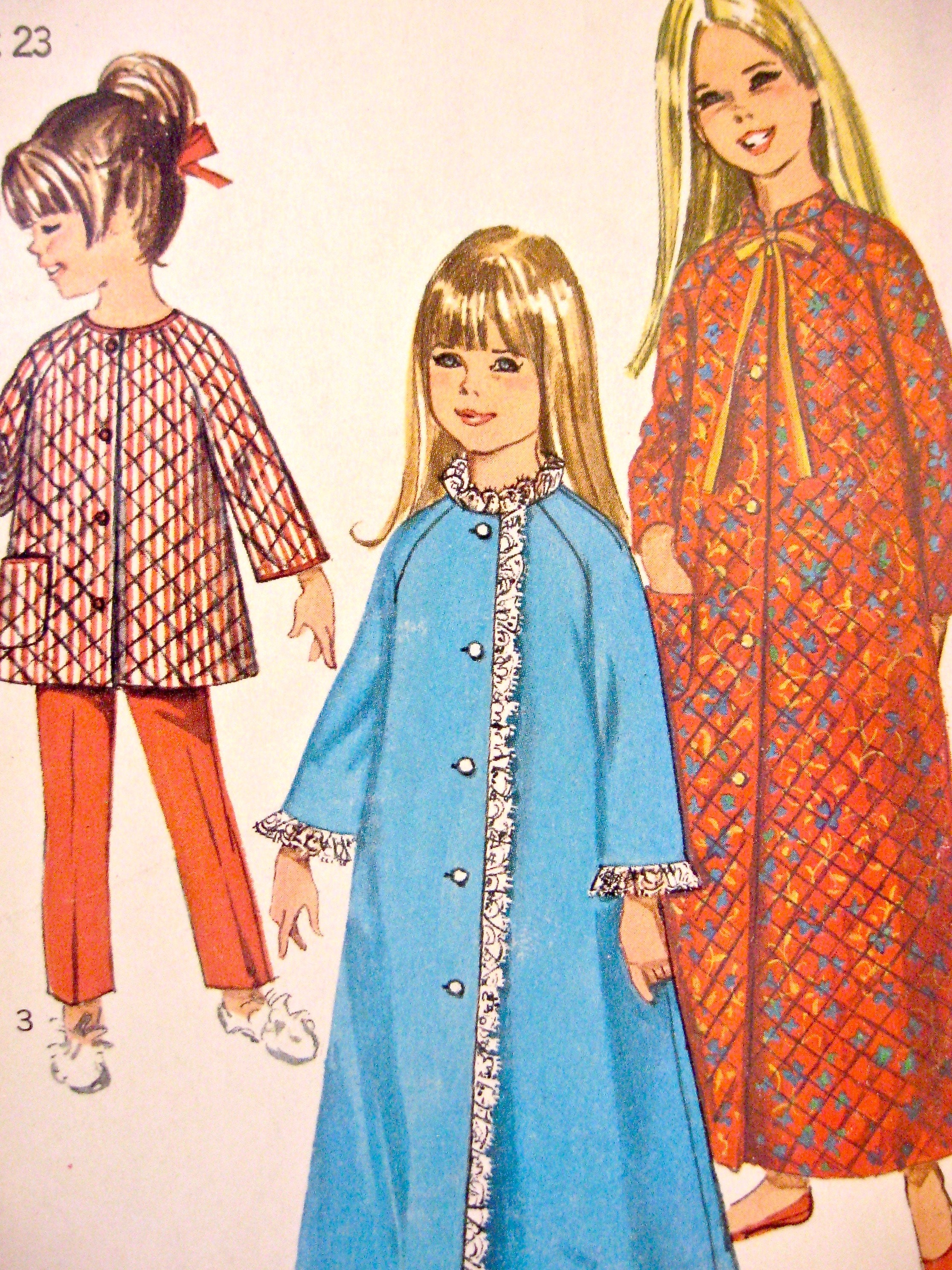 Vintage 1967 Simplicity Sewing Pattern 7371 Girls Sz 4 Breast 23 Long ...