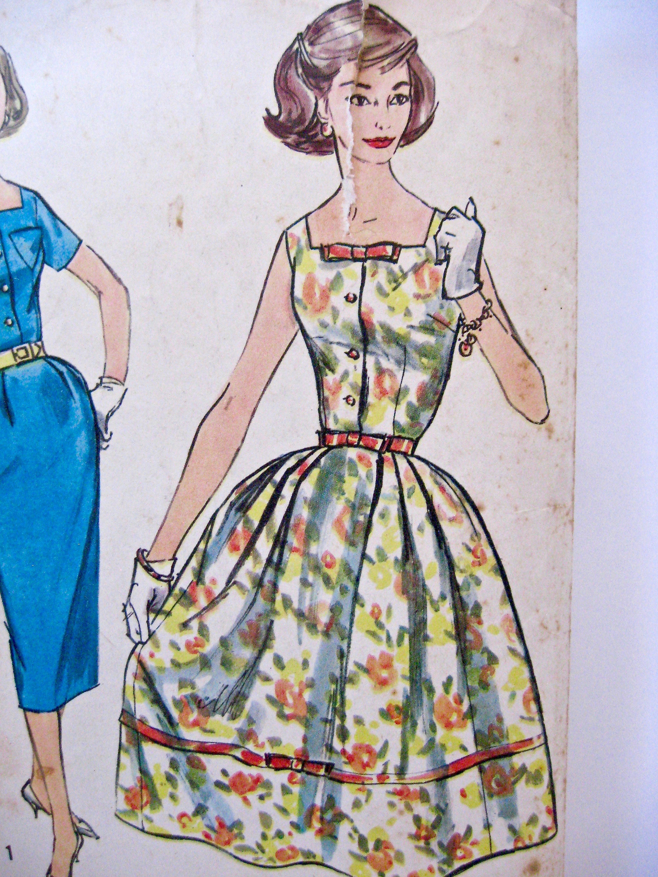 Vintage Simplicity Sewing Pattern 2490 1958 Sz 14 Modern Size 2 or 4 ...