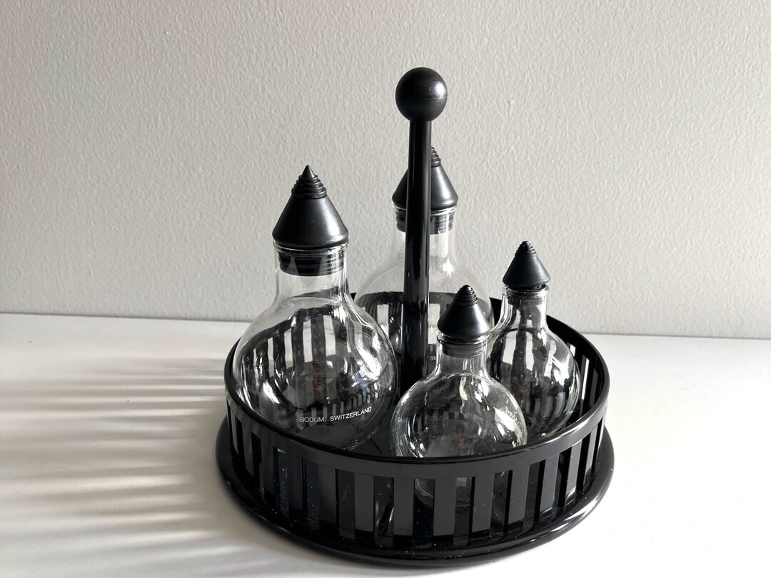 New Retro Vintage Condiment Tray, Salt, Pepper, Oil, Vinegar | Chic ...