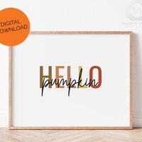 Hello Fall, Printable Wall Art, Digital Download Print - Etsy