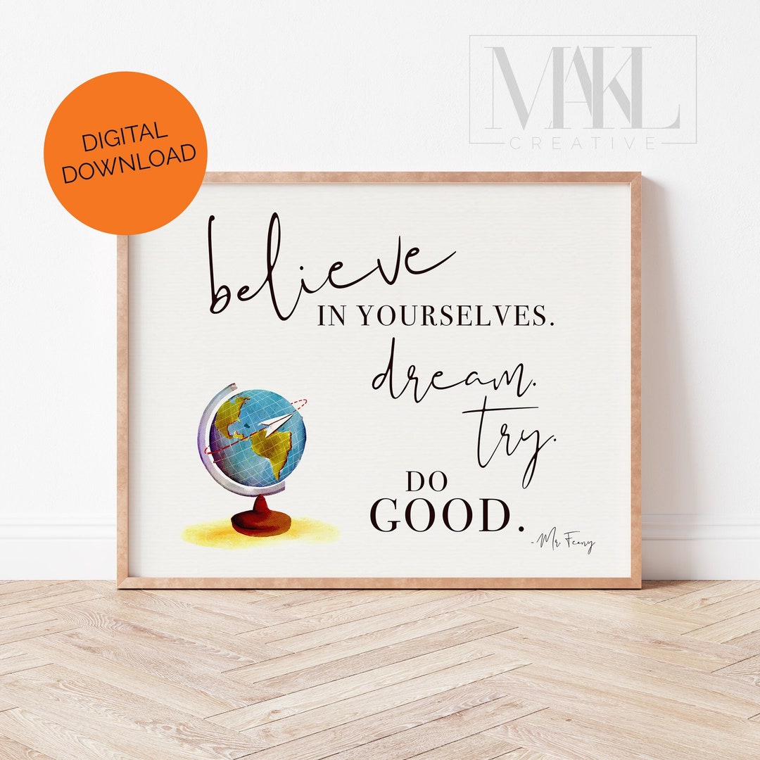 Mr. Feeny Quote; Teacher Wall Art; Digital Download; Printable; Sign ...