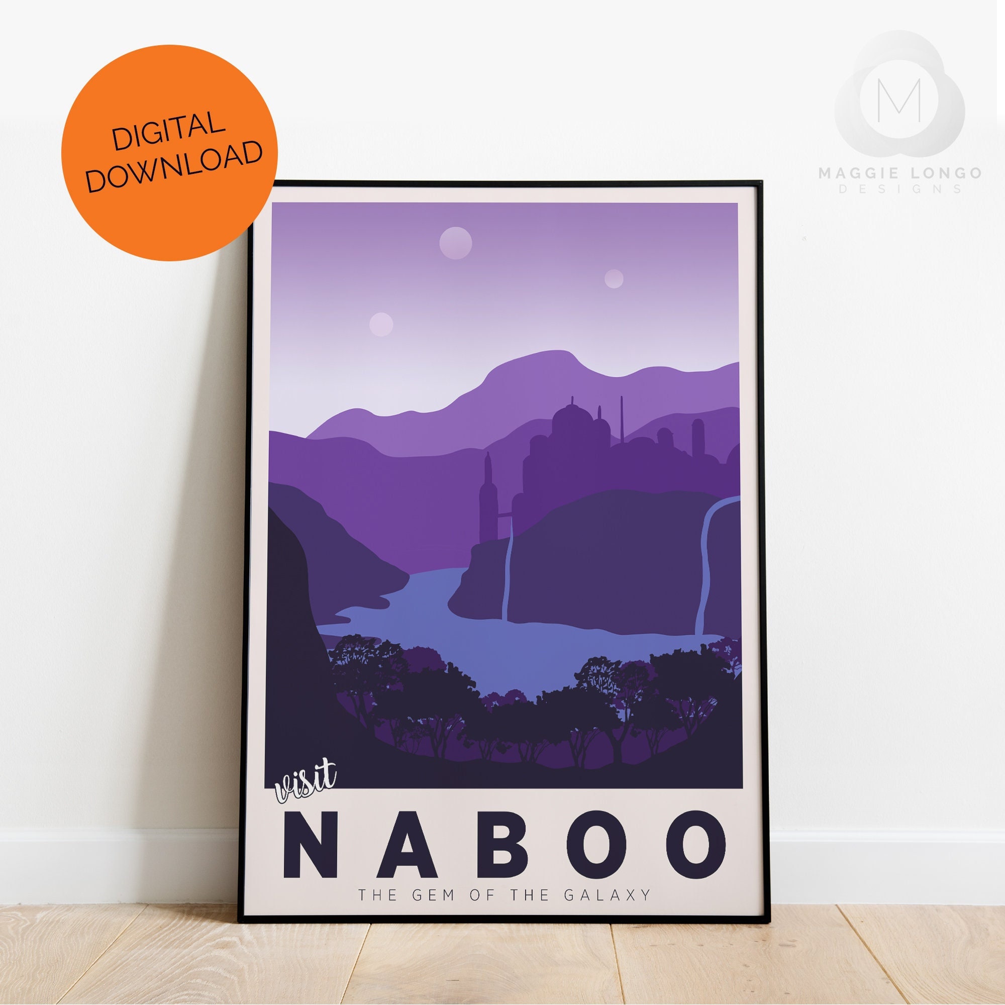 Naboo Travel Poster Star Wars Printable Wall Art Digital - Etsy