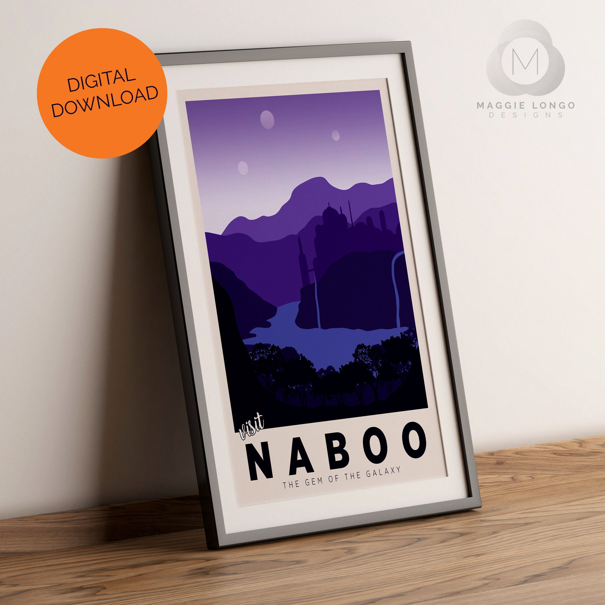 Naboo Travel Poster Star Wars Printable Wall Art Digital - Etsy