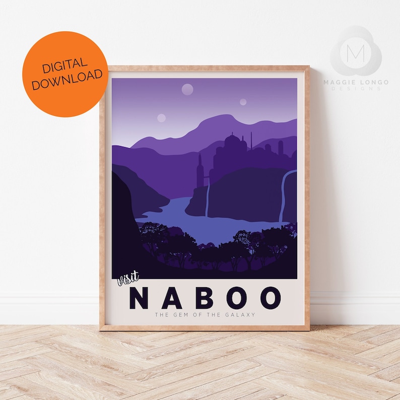 Naboo Travel Poster Star Wars Printable Wall Art Digital - Etsy