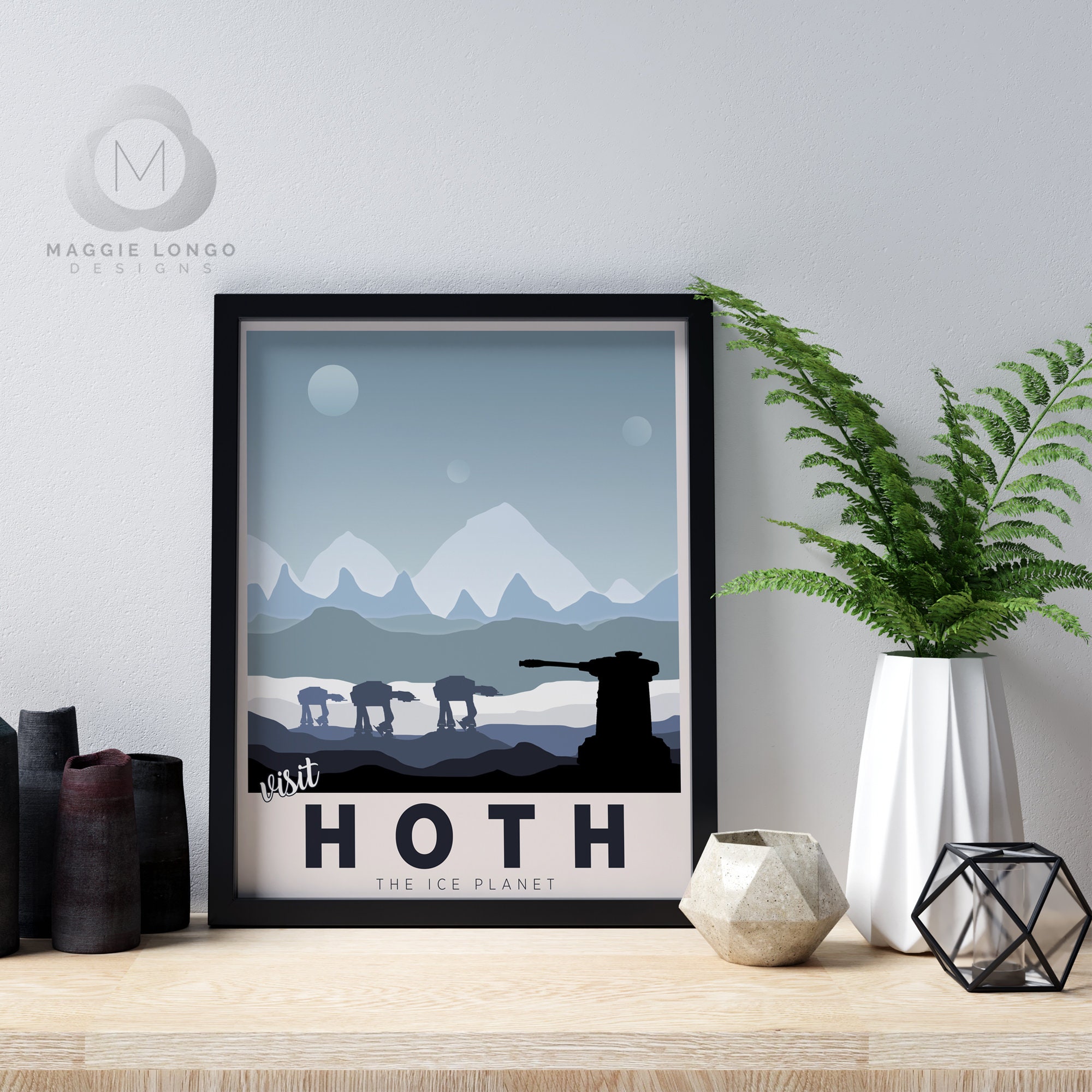 Hoth, Travel Poster, Star Wars, Printable Wall Art, Digital Download ...