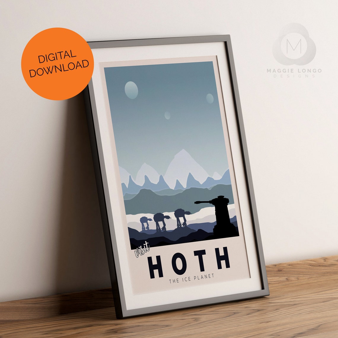 Hoth, Travel Poster, Star Wars, Printable Wall Art, Digital Download ...