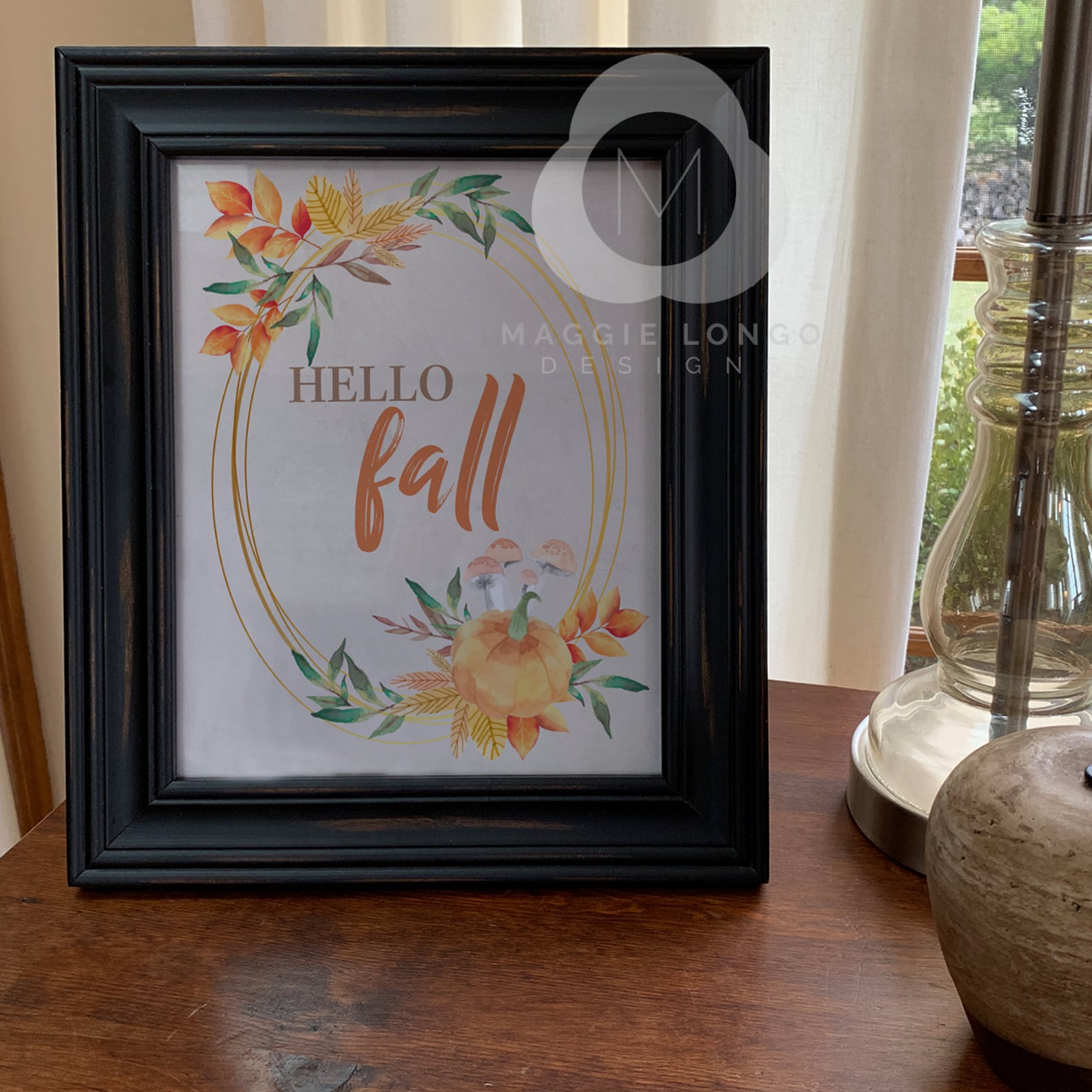 Hello Fall Printable Wall Art Digital Download Print - Etsy