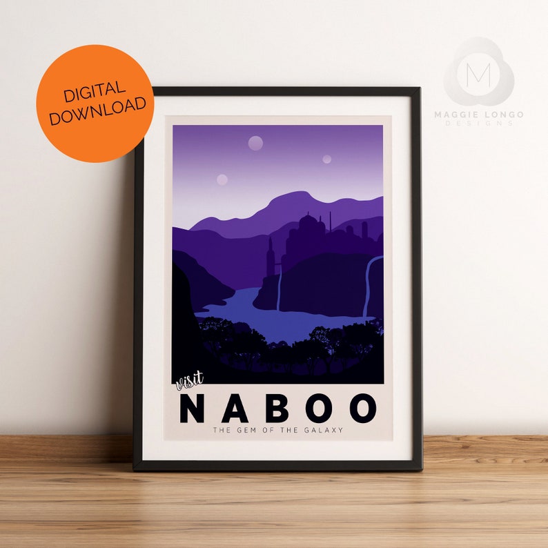 Naboo Travel Poster Star Wars Printable Wall Art Digital - Etsy