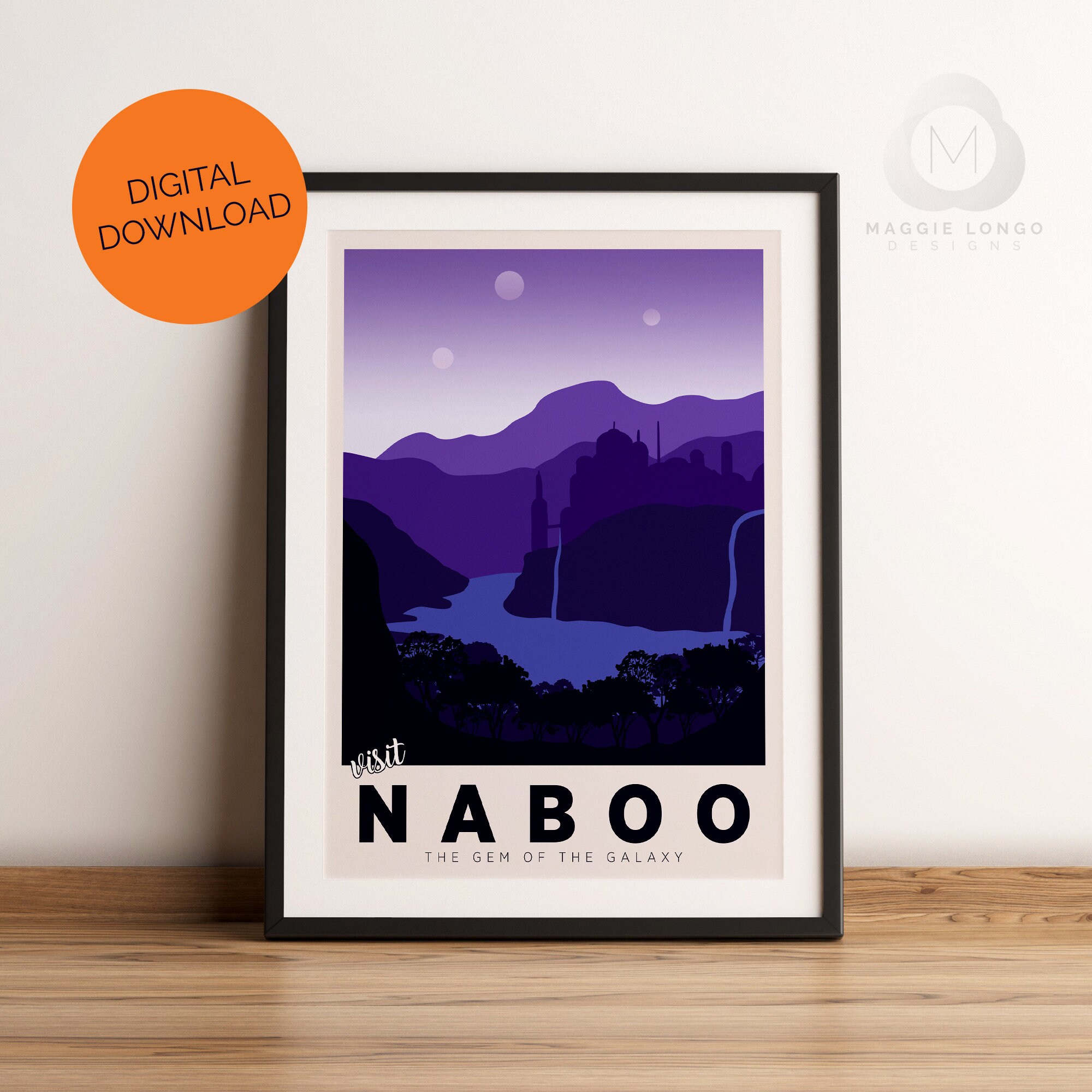 Naboo Travel Poster Star Wars Printable Wall Art Digital - Etsy