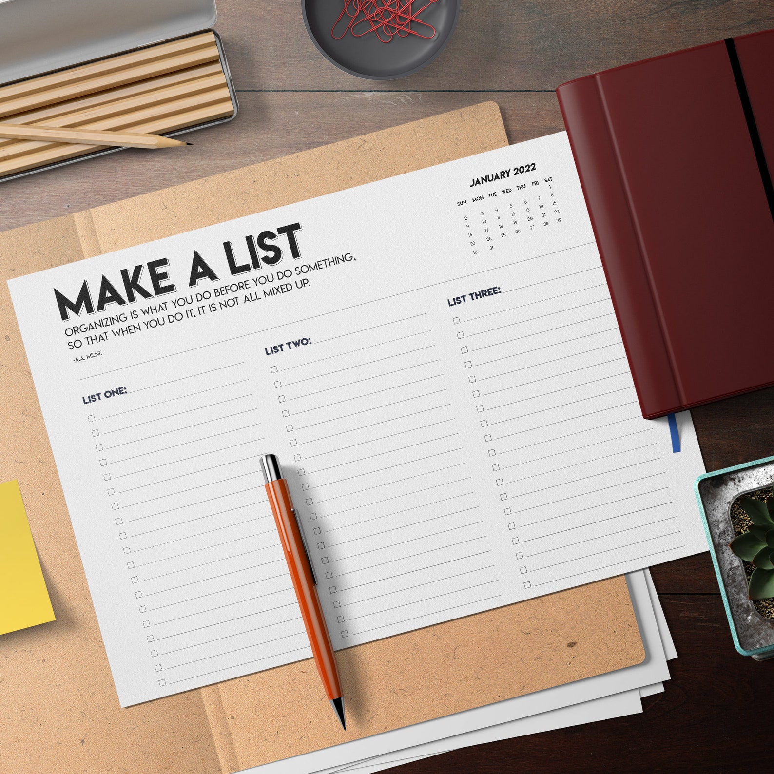 Multiple List Organizer Printable PDF Download to Do List - Etsy