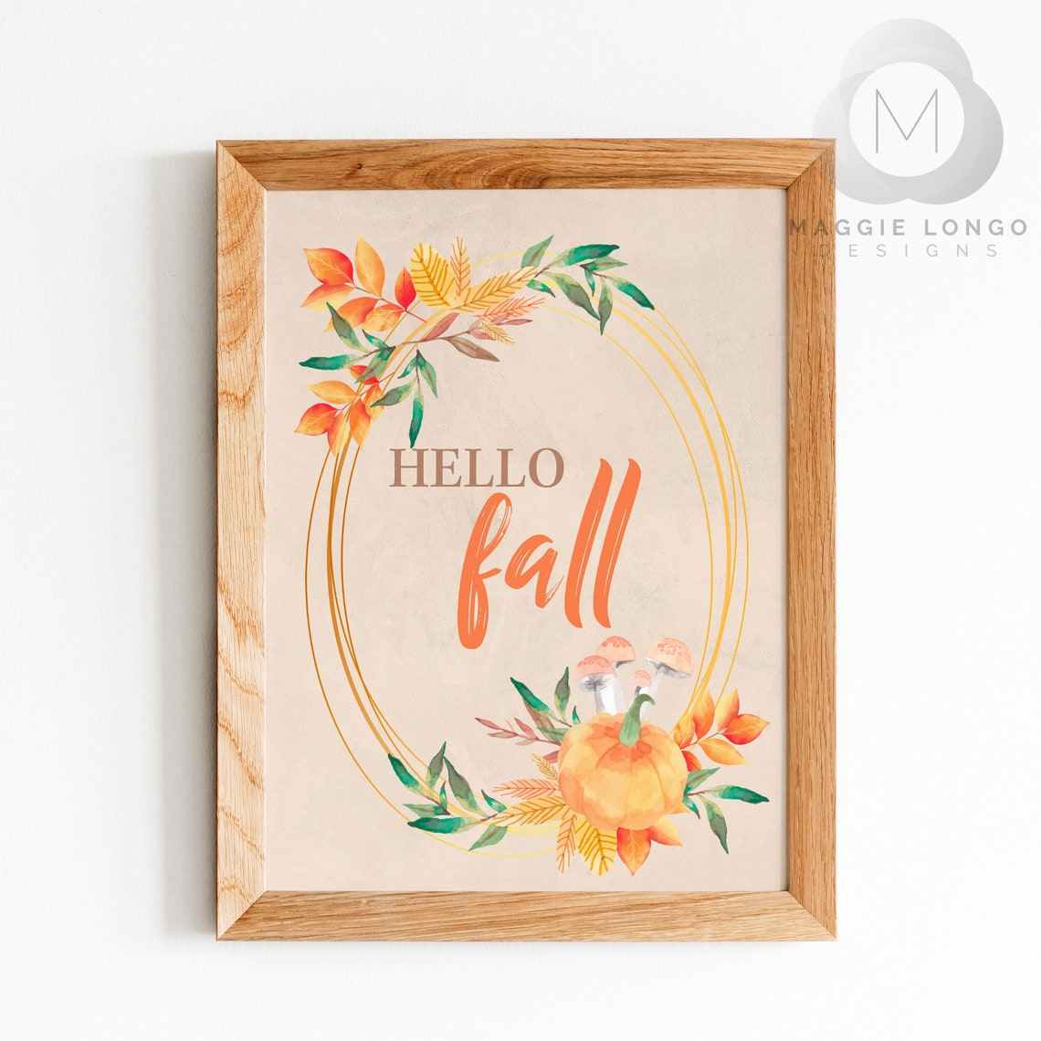 Hello Fall Printable Wall Art Digital Download Print - Etsy