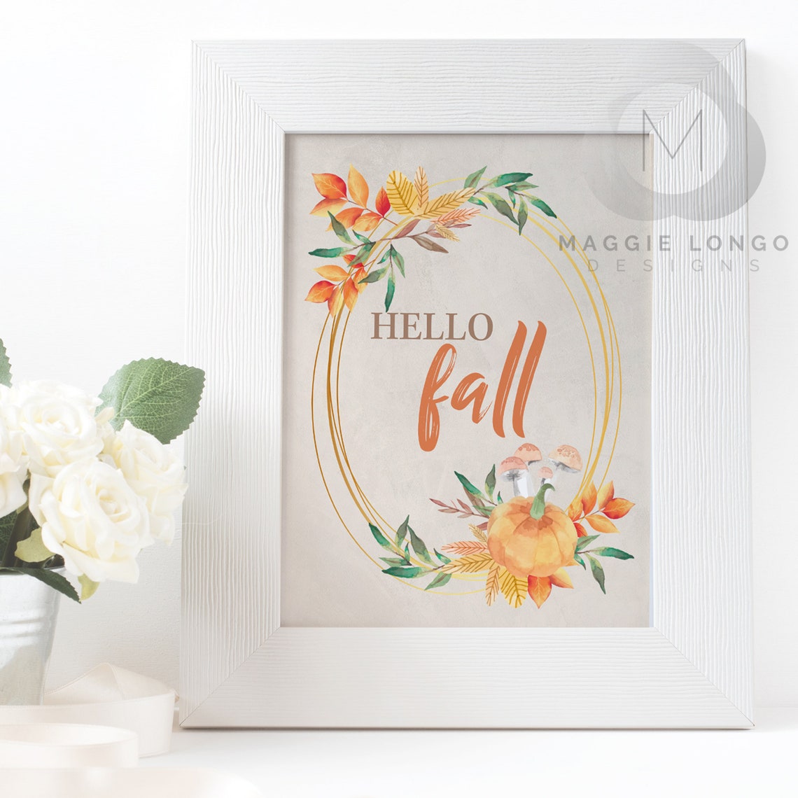 Hello Fall Printable Wall Art Digital Download Print - Etsy