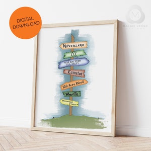Classic Storybook Sign, Printable Wall Art, Digital Download Print - Etsy