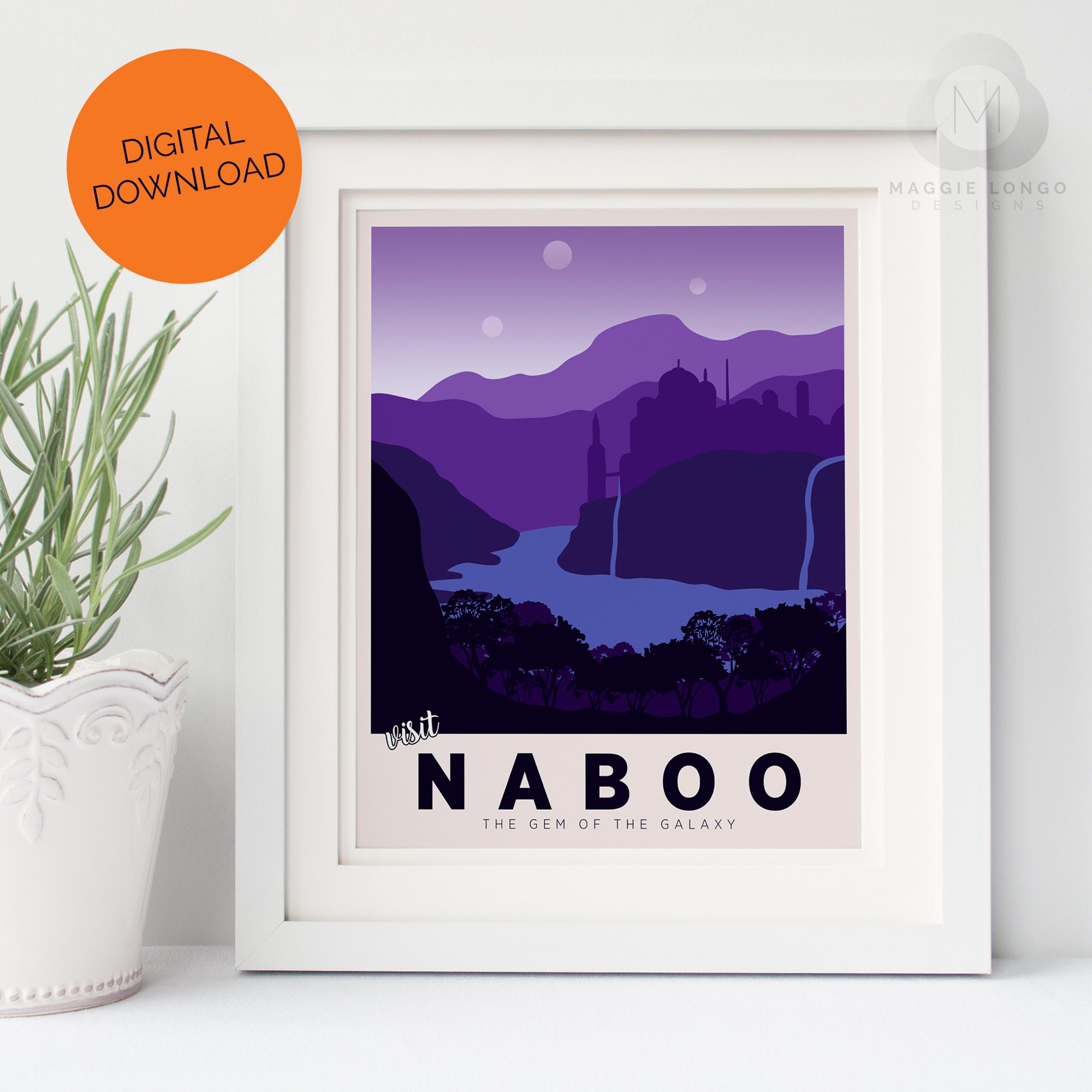 Naboo Travel Poster Star Wars Printable Wall Art Digital - Etsy
