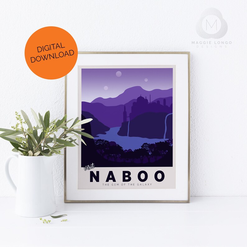 Naboo Travel Poster Star Wars Printable Wall Art Digital - Etsy