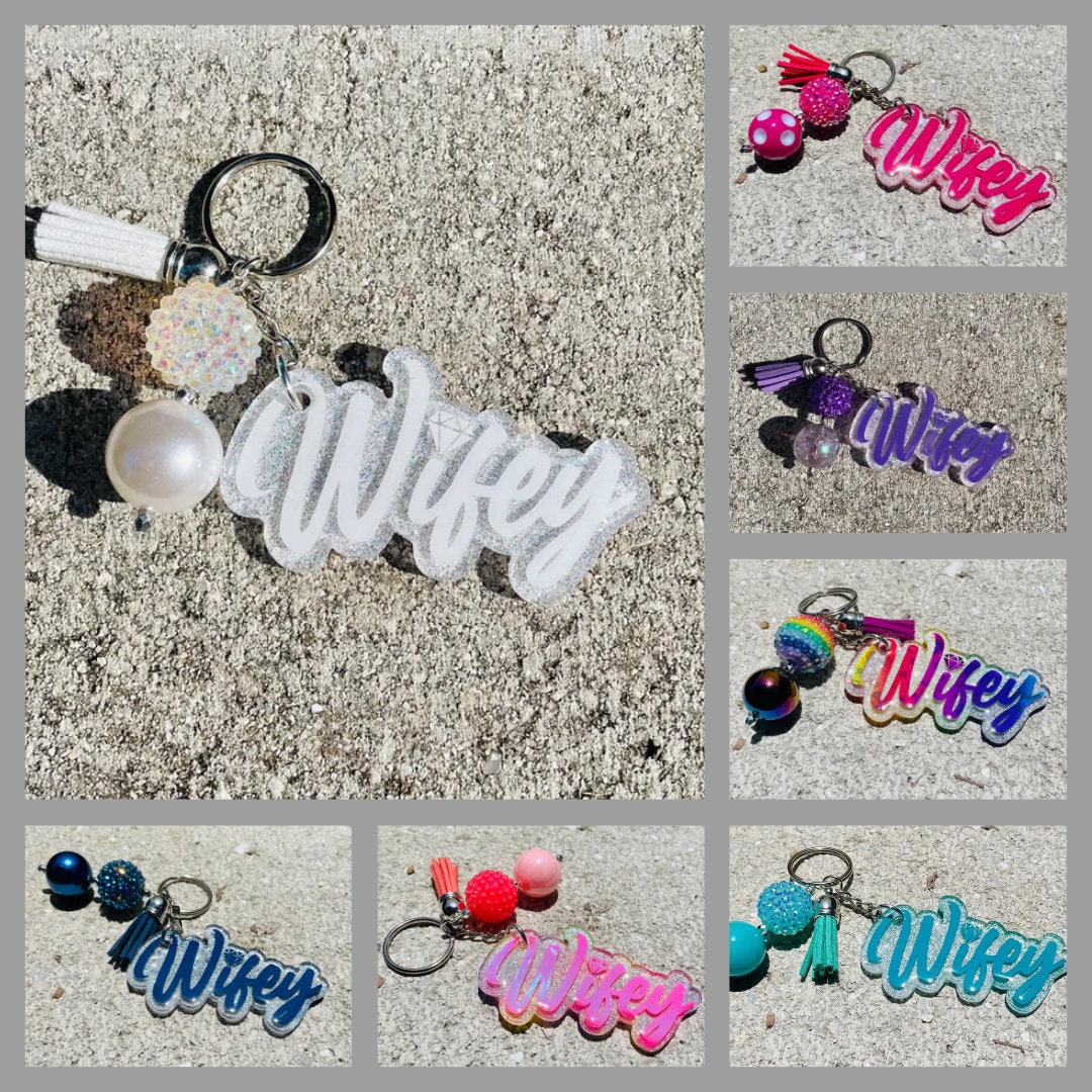 Wifey Keychain, Bride Keychain, Wife Keychain, Bridal Gift, Miss to Mrs ...