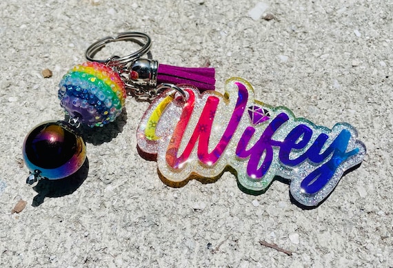 Wifey Keychain Bride Keychain Wife Keychain - Etsy