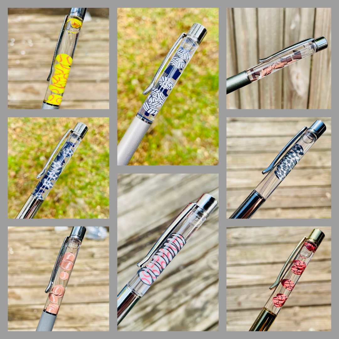 Sports Floating Pens, Skinny Floating Pen, Liquid Pen, Coach Gift, Gift ...