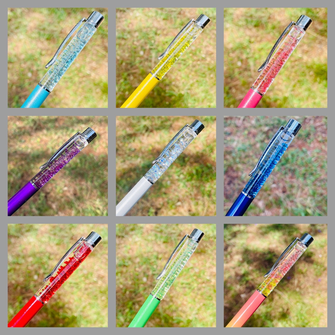 Rhinestone Floating Pen, Skinny Floating Pen, Float Pen, Personalized ...
