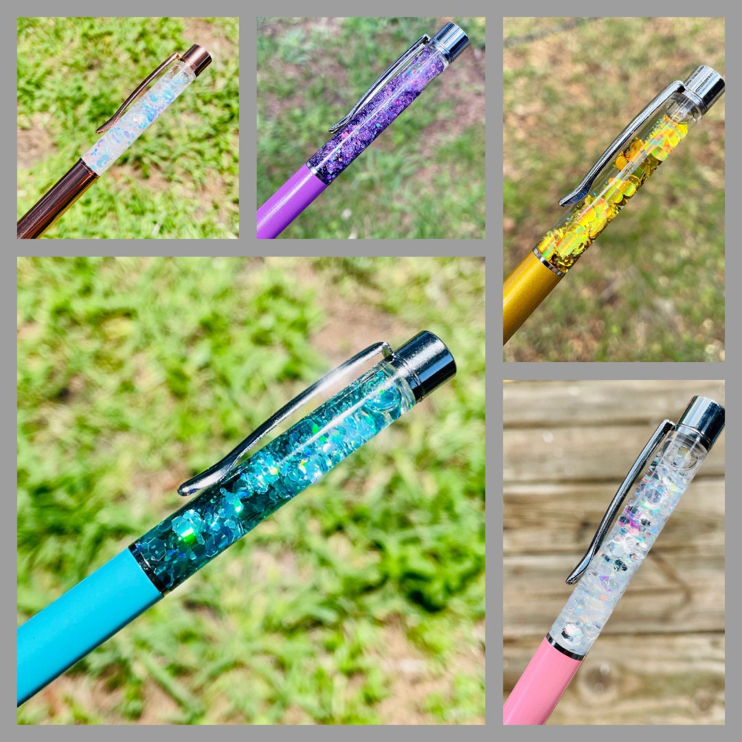 Skinny Floating Glitter Pens/floating Pen/liquid Pens/ Teacher - Etsy