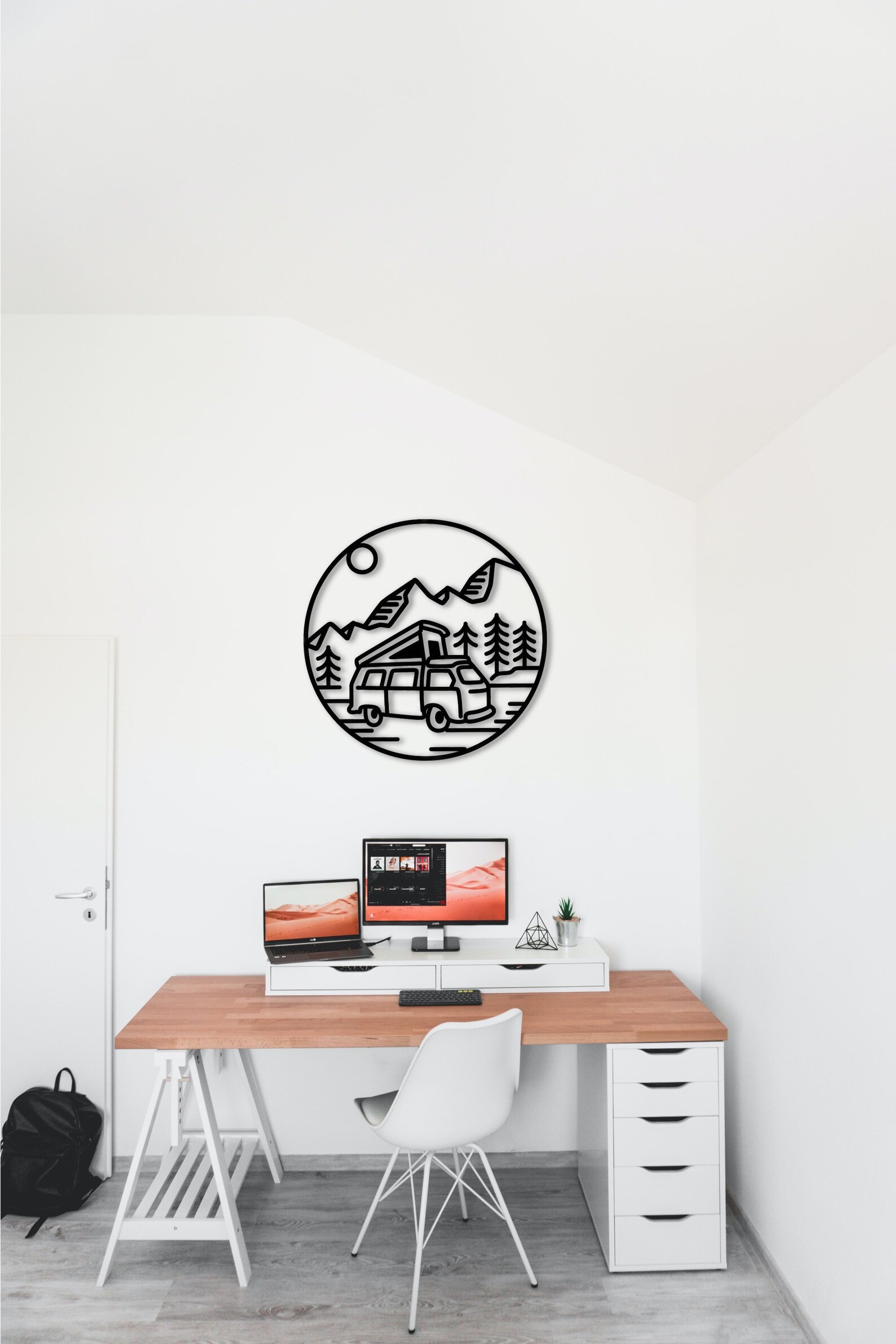 Round Large Wood Wall Decor Vanlife Art Van Life Travel - Etsy