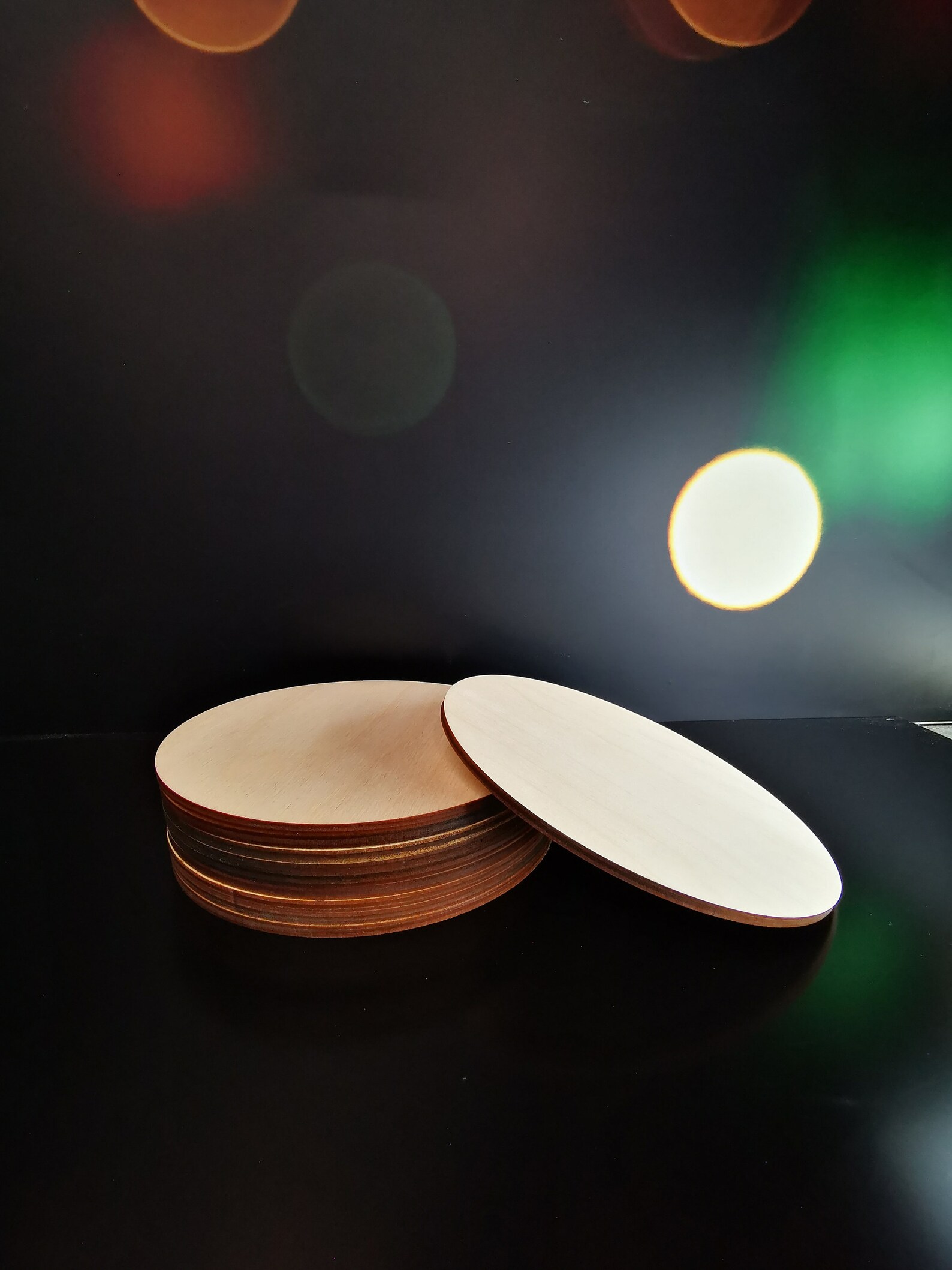 10 Unfinished Round Wood, Wooden Disk, Laser Cut Round Unfinished Wood ...